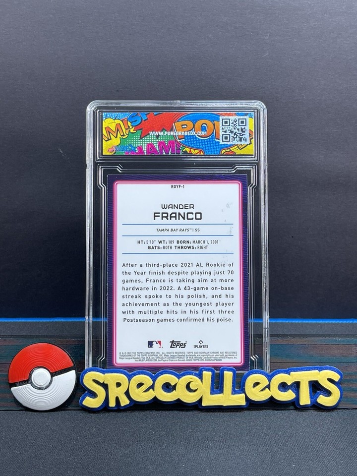 2022 Bowman Chrome Wander Franco #ROYF-1 Mojo Refractor Gem Mint 10 PGX ...