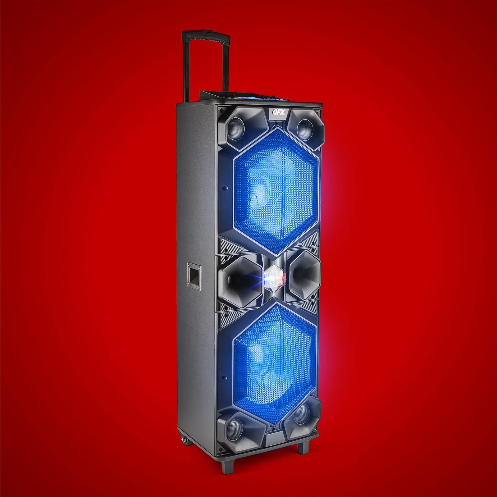 QFX E-1500 Portable Bluetooth High Power 15'' PA Speaker System for ...