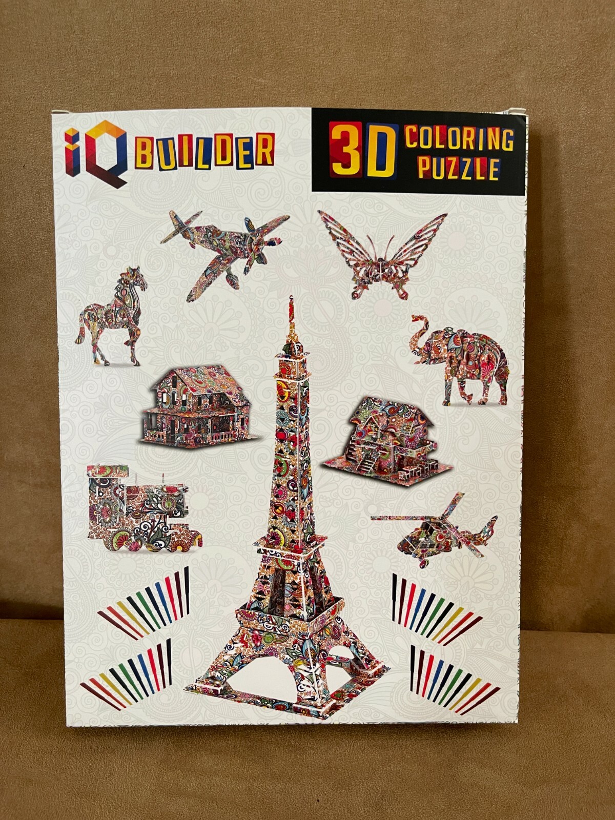 IQ BUILDER IQBT1H2A3V3 Educational Coloring Building 3D Puzzl Craft for ...