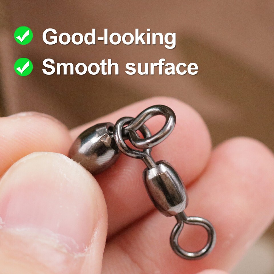 3 Way Swivel Stainless Steel Crane Swivels Fishing Barrel Swivels ...