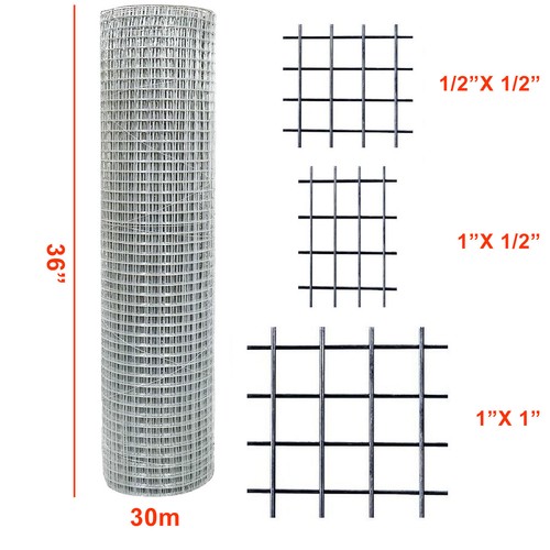Welded Wire Mesh Galvanised Fence Aviary Rabbit Hutch Chicken Run Coop ...