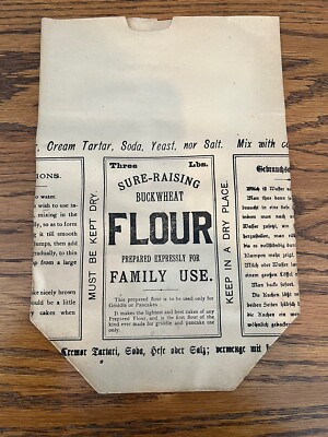 Vintage Buckwheat Sure-Raising Flour Bag 3lbs | eBay