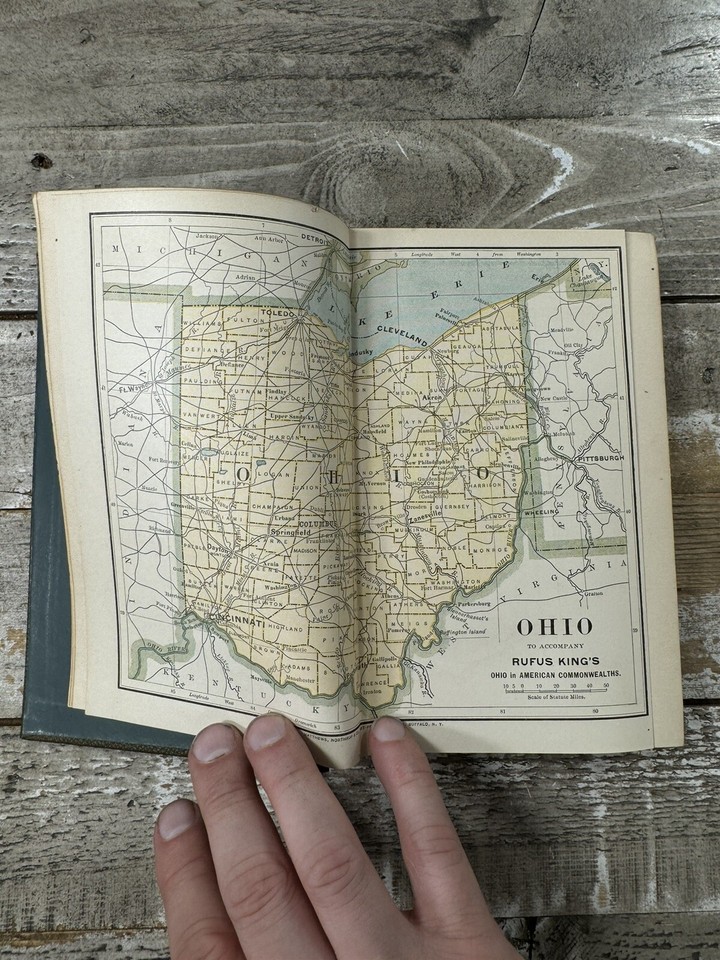 1891 Antique American State History Book "Ohio" R. King | eBay