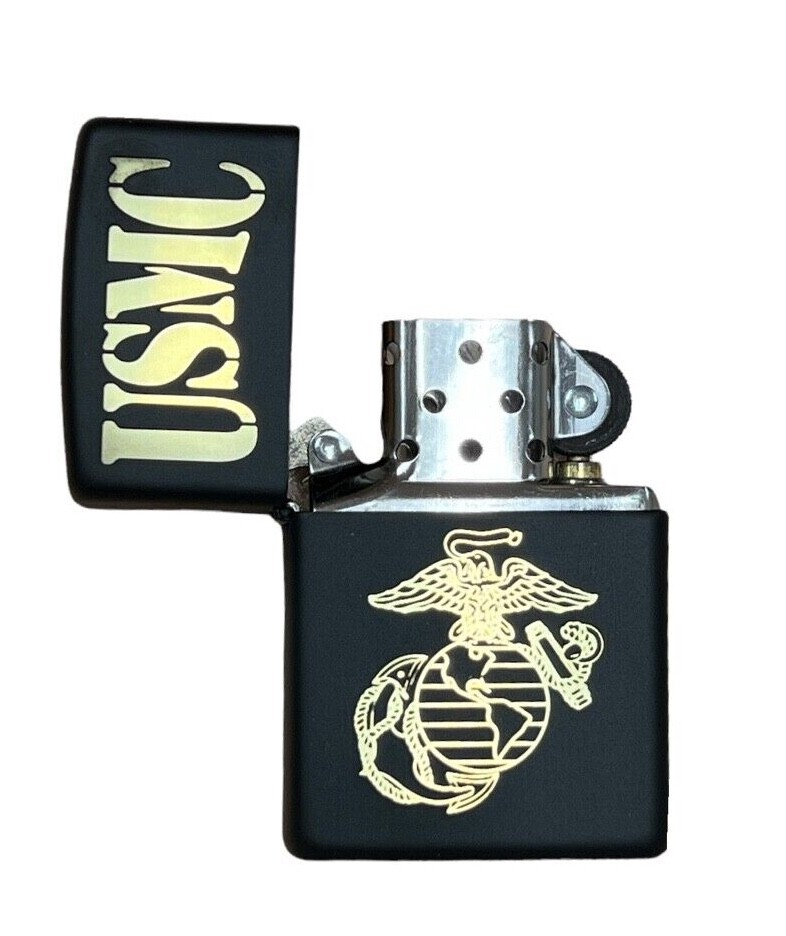 Zippo Windproof USMC Lighter, With Engraved Marine Corp Logo, 97256 ...