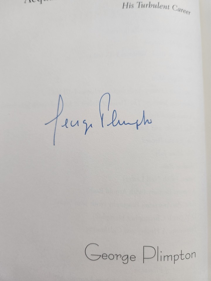 George Plimpton "Truman Capote..."-SIGNED-First Edition-Hardcover-1997 ...