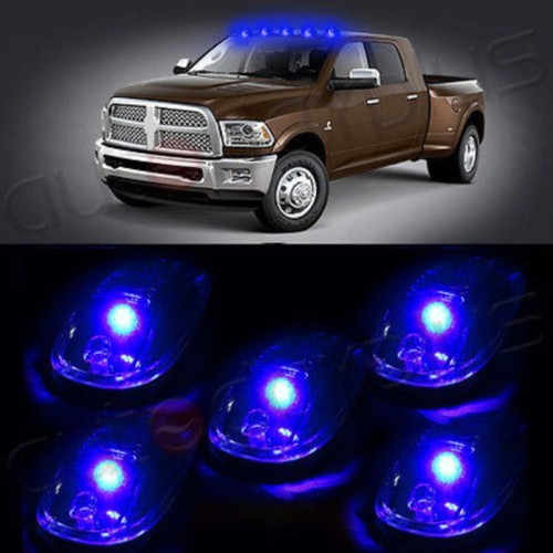 5 Oval Top Led Cab Roof Lights Running Marker CLEAR Lens For Dodge RAM ...