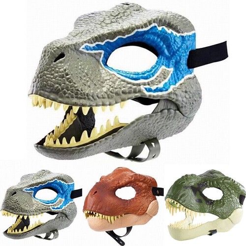 Kids Dinosaur Cosplay Mask Velociraptor Movable Jaw Moving Mask Full ...