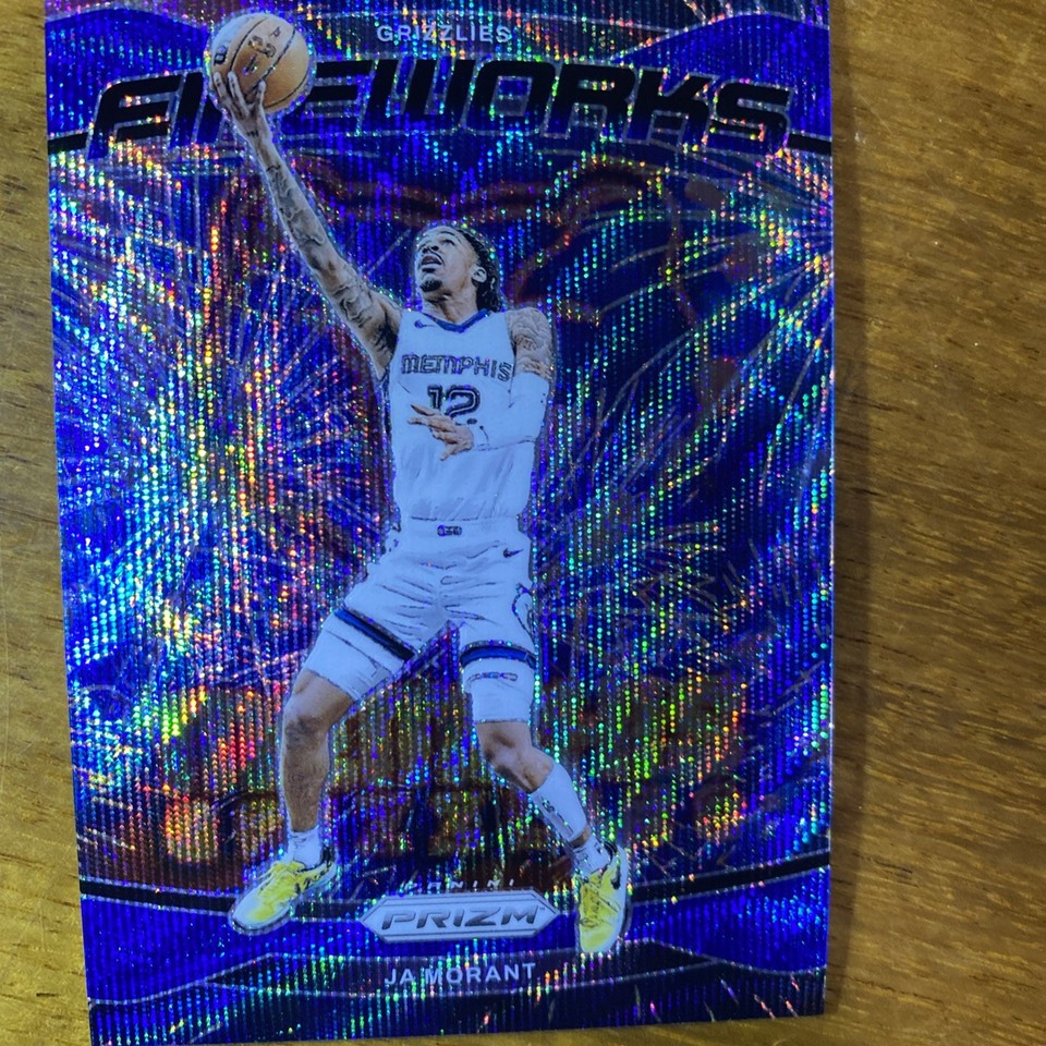 JA Morant Silver Wave Fireworks Prizm 013/175 2024-25 Panini Prizm ...