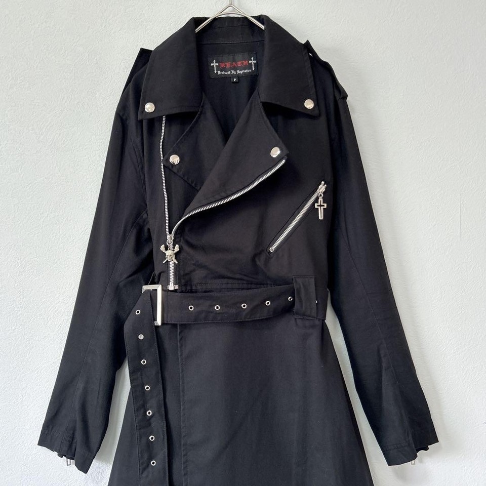 REACH Produced by Keystation Black Web Coat Free Size Vintage Condition ...