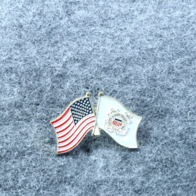 Military Hat Pin: U.S. Coast Guard Flag | U.S. Flag Pin [1-1/8"] | eBay