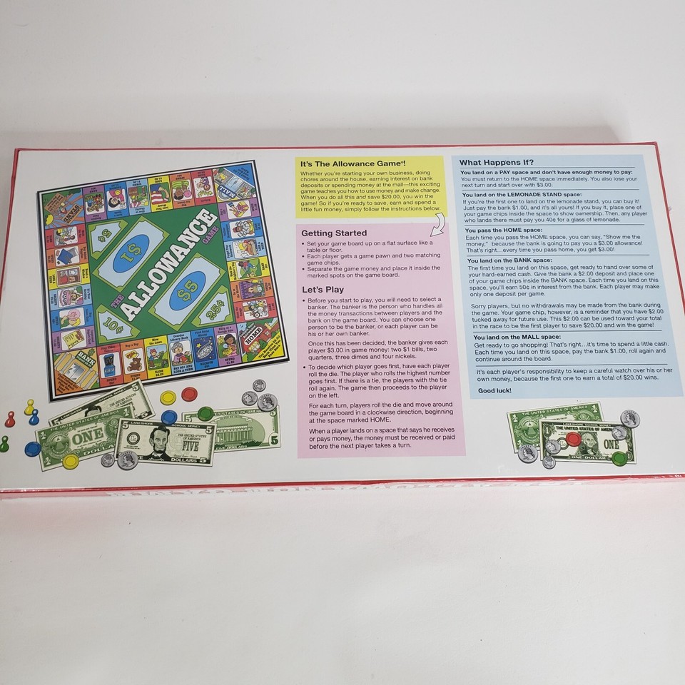 The Allowance Board Game Lakeshore Ages 5+ 2-4 Players NEW & SEALED | eBay