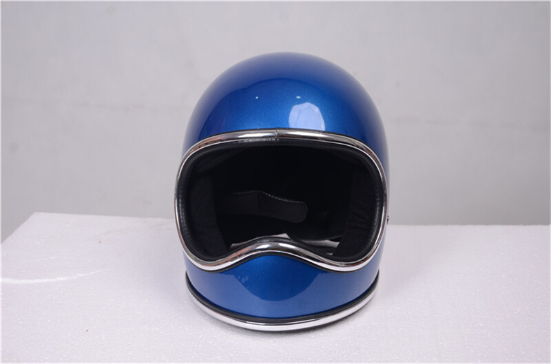 Full Face Motorcycle Helmet Retro Style Rider Small Helmet with Shield ...