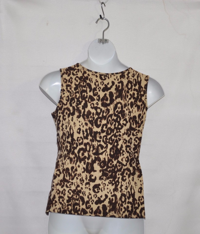 Joan Rivers Joan Rivers Scoop Neck Sequin Animal Print Tank Size S ...