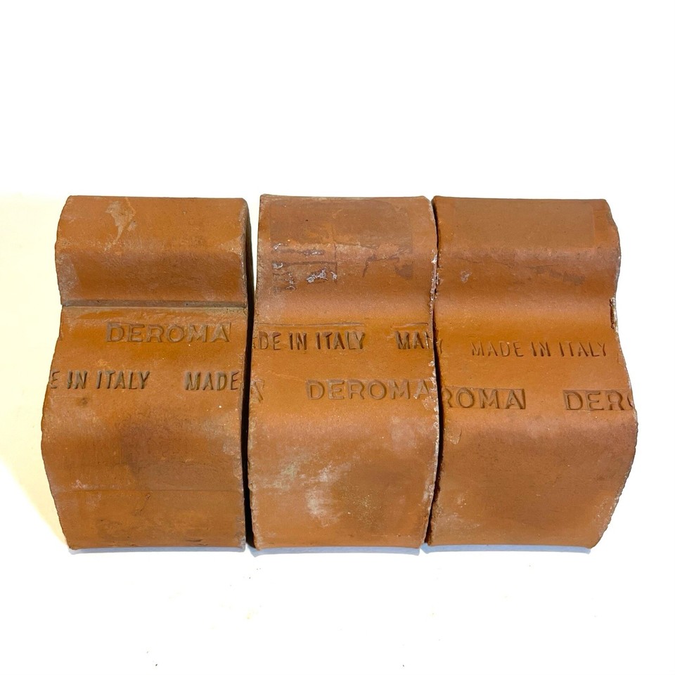 Deroma Vintage Terracotta Clay Planter Pot Feet Risers Set of 3 | eBay