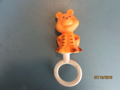 Vintage - Squeaky Tiger Teether with ring to hold on to | eBay