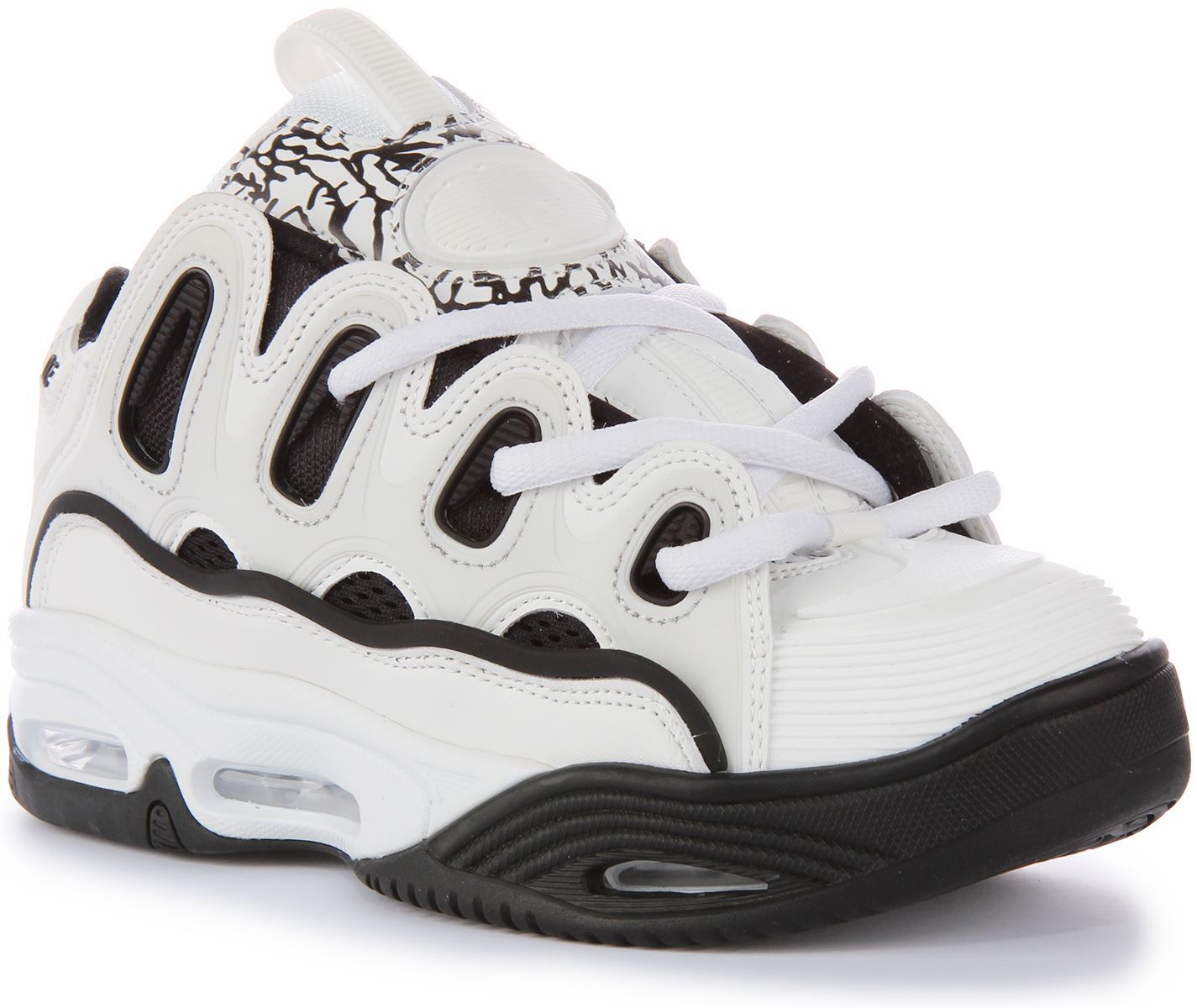 Osiris D3 2001 Chunky Sole Lace Up Skateboard Trainer White Black Mens ...