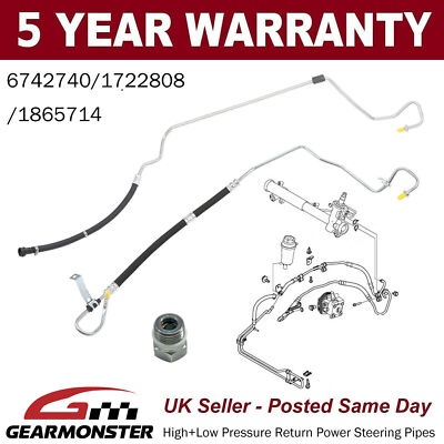 High & Low Pressure Power Steering Pipe Set Fits Ford Transit Custom 2. ...