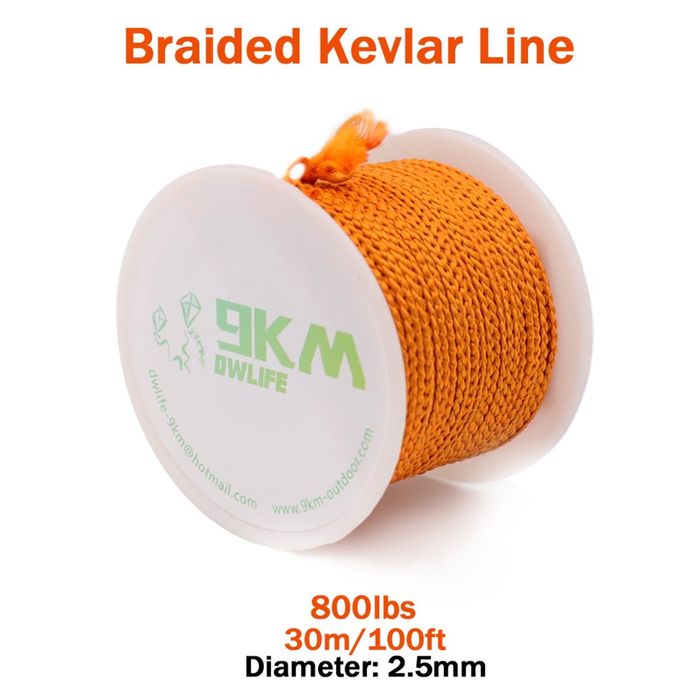 Braided Kevlar Cord 400Lbs~2000Lbs Fishing Camping Hiking Ropes Made ...