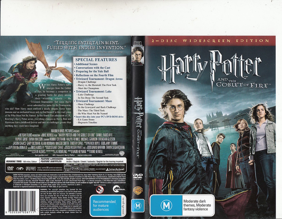 Harry Potter And The Goblet Of Fire Dvd Cover
