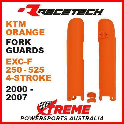 Rtech KTM EXC F 250 450 520 525 4-Stroke 00-07 Orange Fork Guards ...