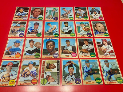 1968 Topps 24 Autographed Cards!!! | eBay