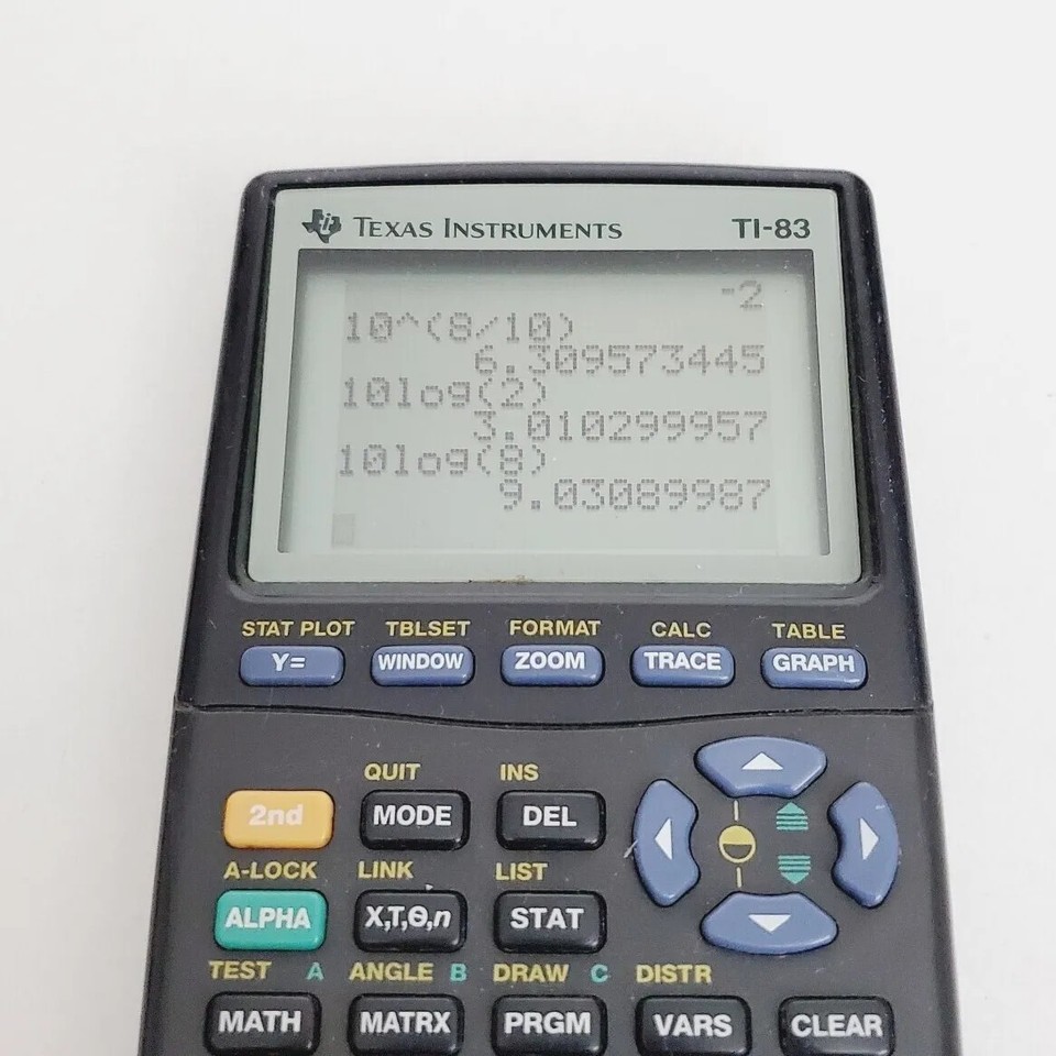 Texas Instruments TI-83 Graphing Calculator + Cover And Manual (Tested ...