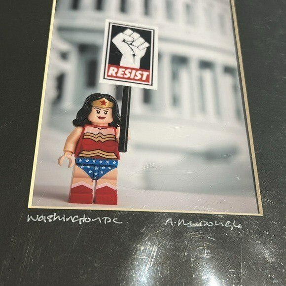 Joe Shymanski A. Mcdougle Wonder Woman Lego Washington DC Resist Matted ...