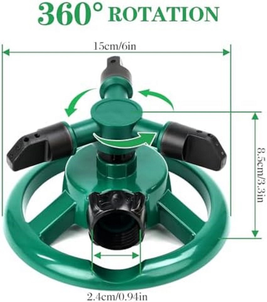 Sprinklers for Yard, Water Sprinkler Lawn, 360 Degree Rotating Lawn ...