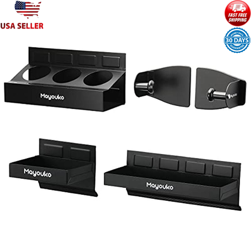 Magnetic Toolbox Tray Set 4-Piece Tool Box Side Shelf Storage Organizer ...