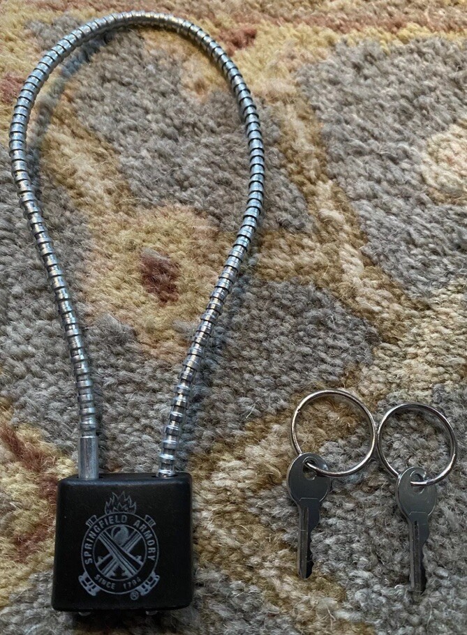 New Springfield Armory Gun Lock Cable Whit 2 Sets Of Keys | eBay
