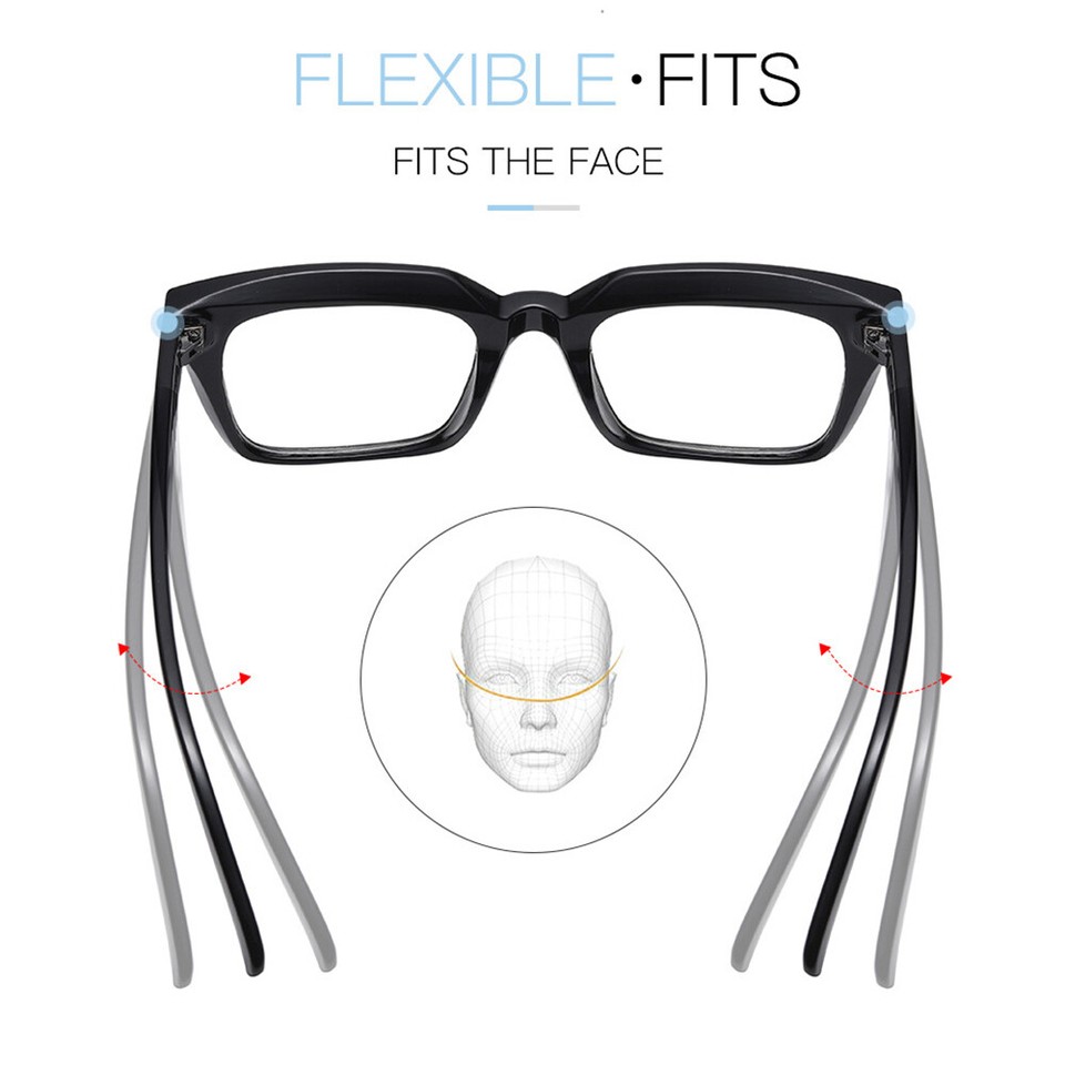 Unisex-Lesebrille Mit Großem Rahmen Dioptrien 0 ~ + 3 50 Presbyopie C8 ...