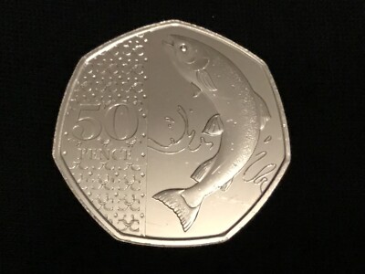 Rare King Charles III 2023 Atlantic Salmon 50p Coin Fifty Pence With ...