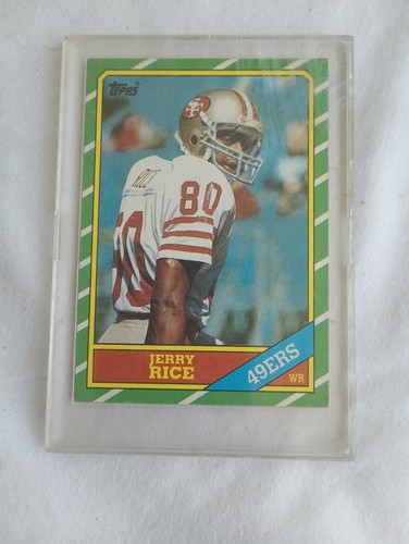 1986 Topps Football Jerry Rice HOF Rookie Card (RC) #161 San Francisco ...