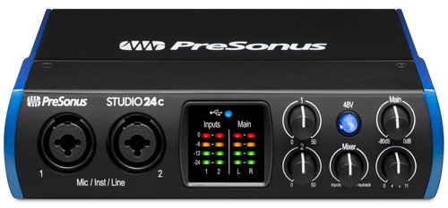 PreSonus Studio 24c 2x2 192 kHz USB Audio Interface with Studio One DAW ...