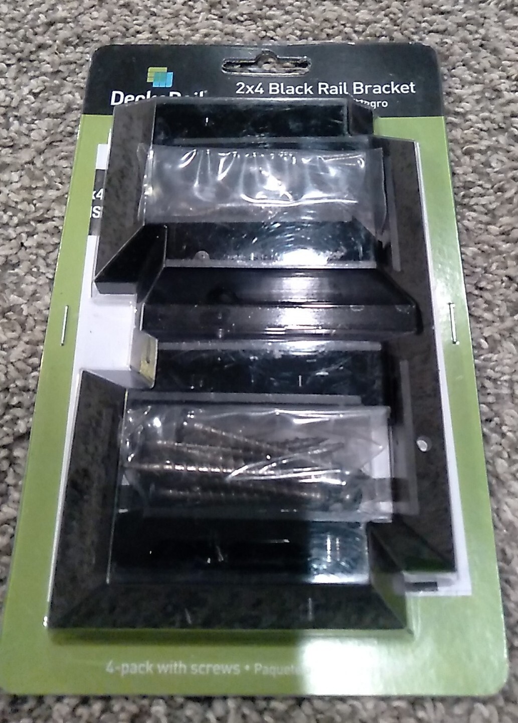 Black DeckoRail Deck Rail RAILING 2x4 Bracket Set 163602 for sale ...