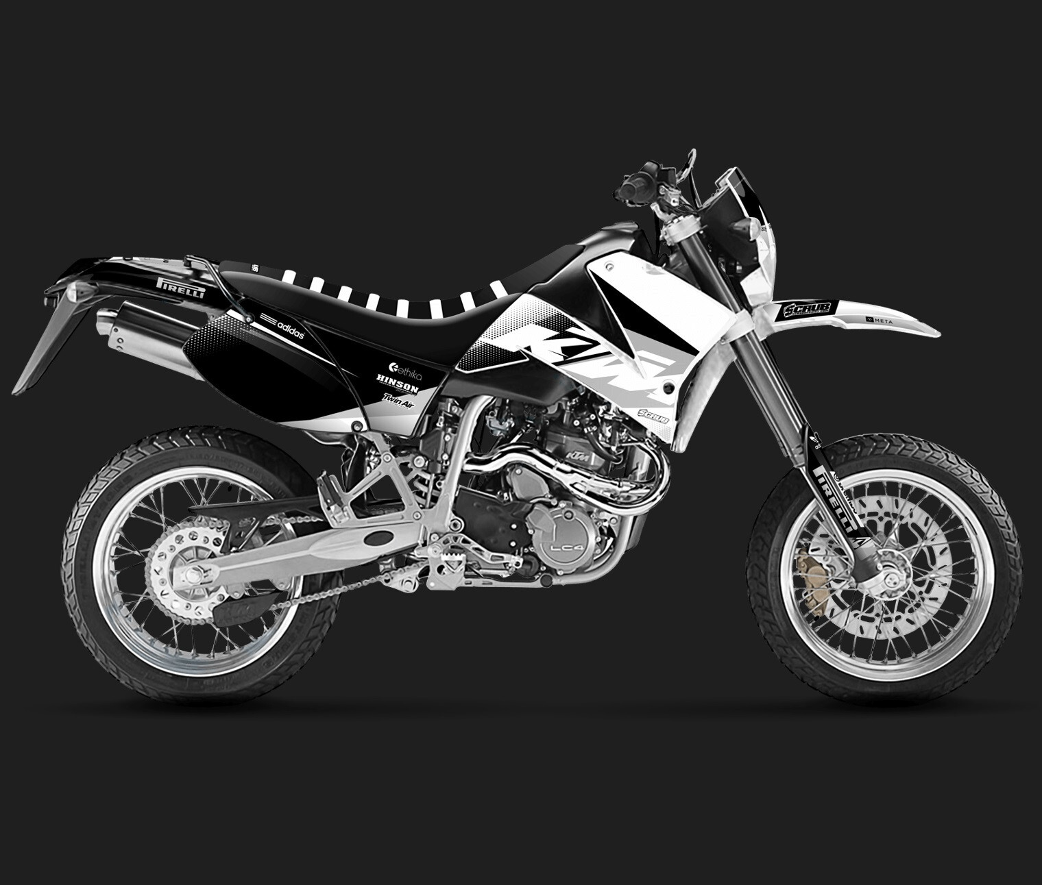 KTM graphics SMC 625 640 660 LC4 1999 2000 2001 2002 2003 2004 decals ...