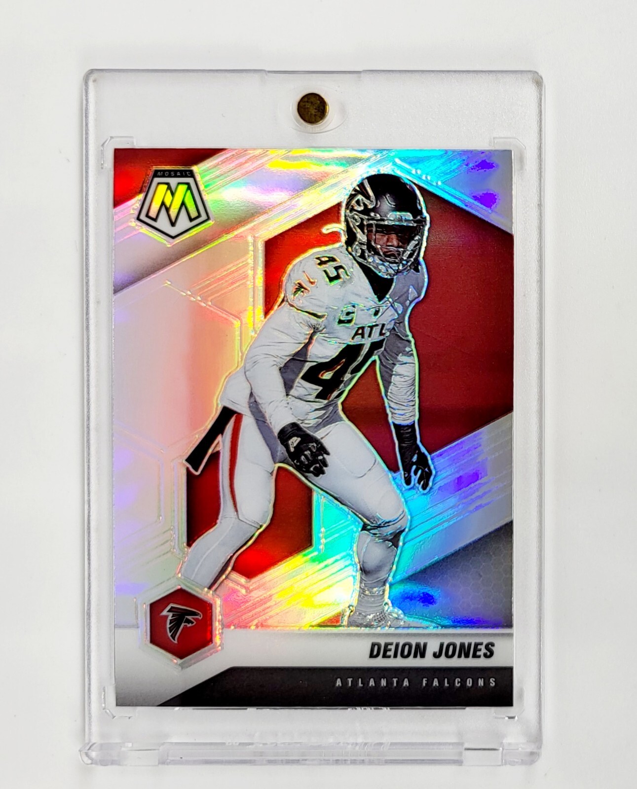 MINT SILVER PRIZM 2021 MOSAIC DEION JONES #17 ATLANTA FALCONS LSU ...