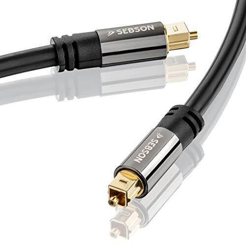 SEBSON Cavo Ottico Audio Digitale Toslink 2m, Cavo Fibra Ottica per ...