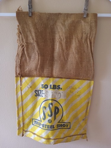 Empty 50 Lbs. Burlap Bag SSP Tru Steel Shot 11x19 Inches | eBay
