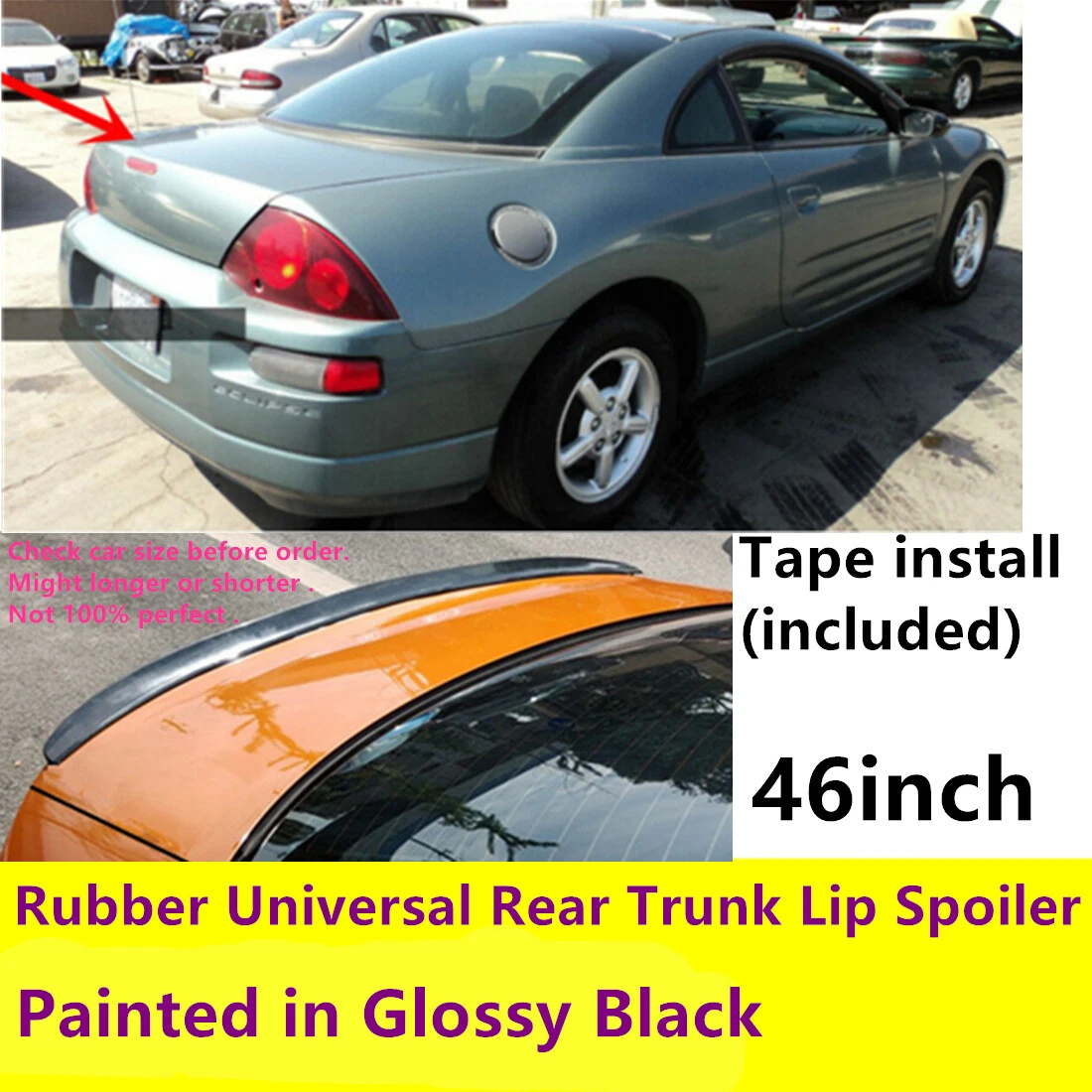 Rear Lip Spoiler For 2003 Eclipse