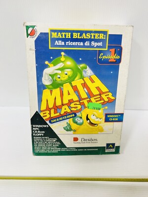 Math Blaster CD Rom PC Software Big Box Sealed New Leader | eBay
