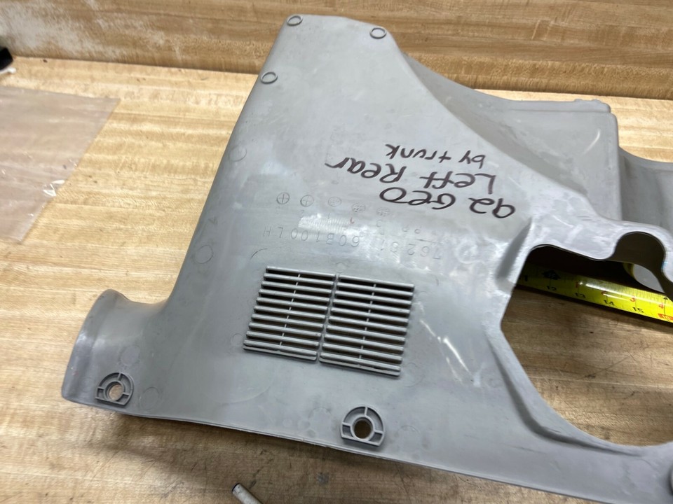 1989-1994 GEO METRO 2 DOOR LEFT DRIVERS SIDE REAR TRUNK TRIM PANEL GRAY ...