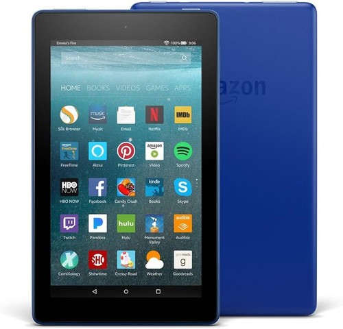 Amazon Fire 7 7th Gen (2017) 7" Blue 8GB WiFi Alexa Android Tablet ...