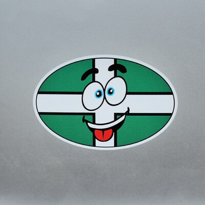 Smiley Face Devon Devonshire Flag Oval Vinyl Sticker Decal For Car ...