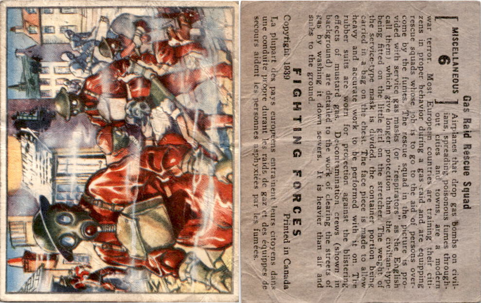 V276 O-Pee-Chee, Fighting Forces, 1939, #6 Gas Raid Rescue Squad | eBay