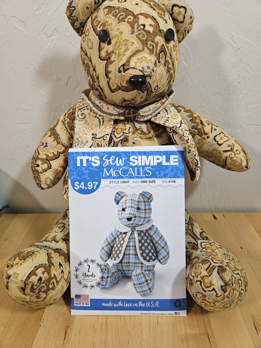 Keepsake Teddy Bear Sewing Pattern Make A Memory Bear With This