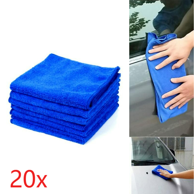 20PCS Microfiber Cleaning Cloth No-Scratch Rag Car Polishing Detailing ...