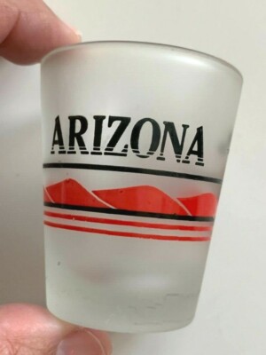 Vintage State of Arizona Souvenir Shot Glass original, frosted | eBay