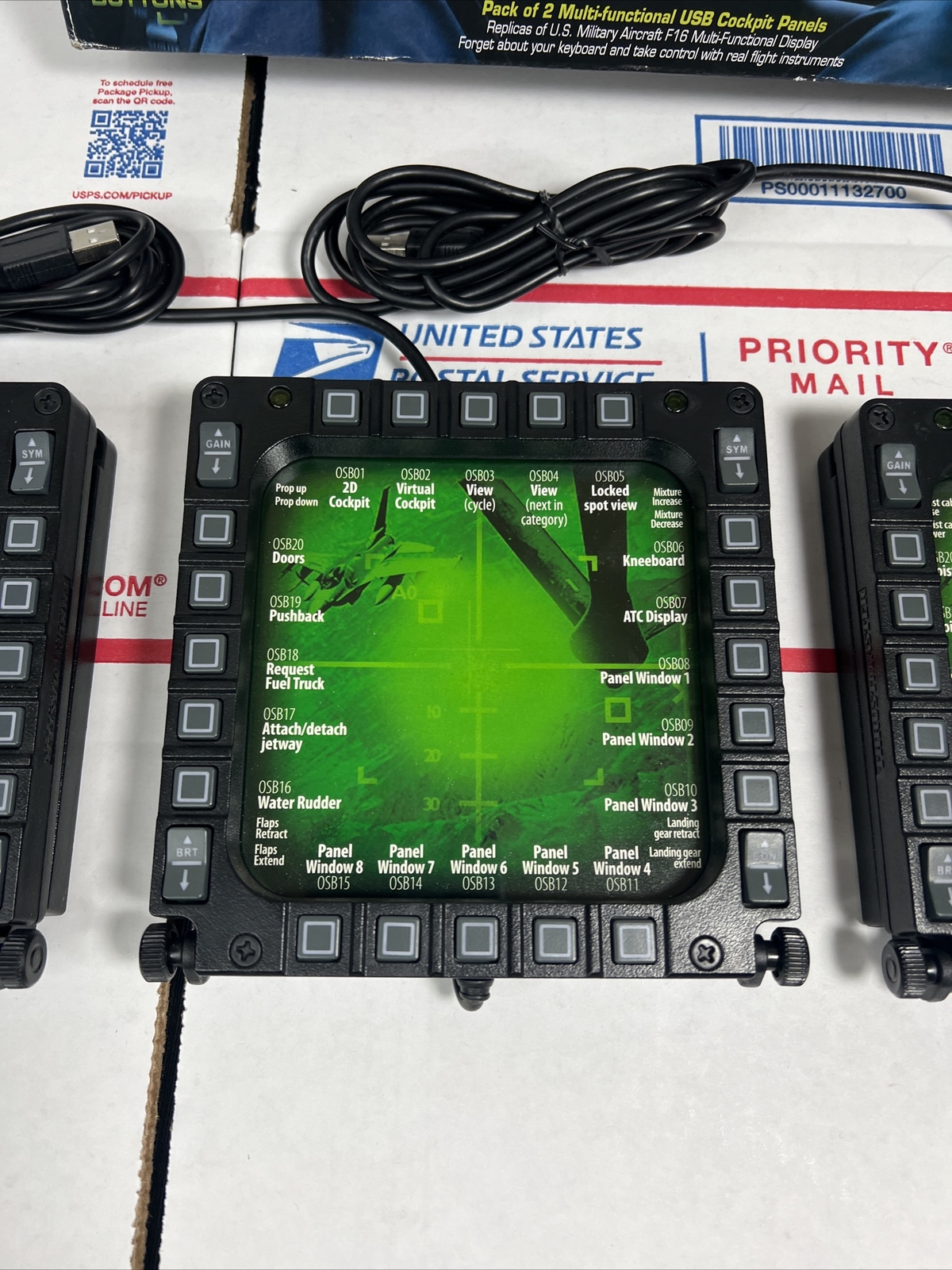 4X THRUSTMASTER MFD Cougar Multifunctional USB Cockpit Panels -SAME DAY ...