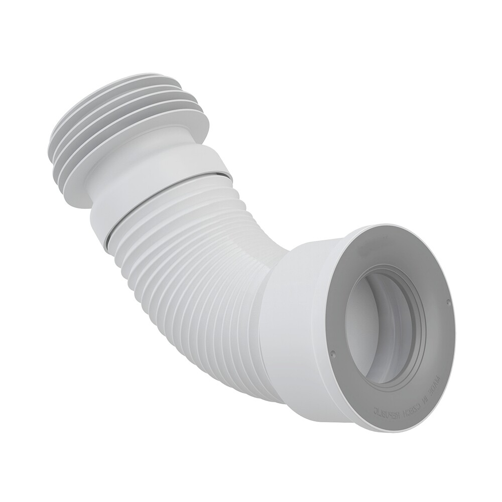 WC Anschluss flexibel Rohr Abfluss Stutzen Toilette weiß Universal 240 ...